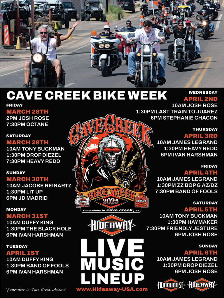 Cave Creek Bike Week 2025 - Hideaway-Roadhouse